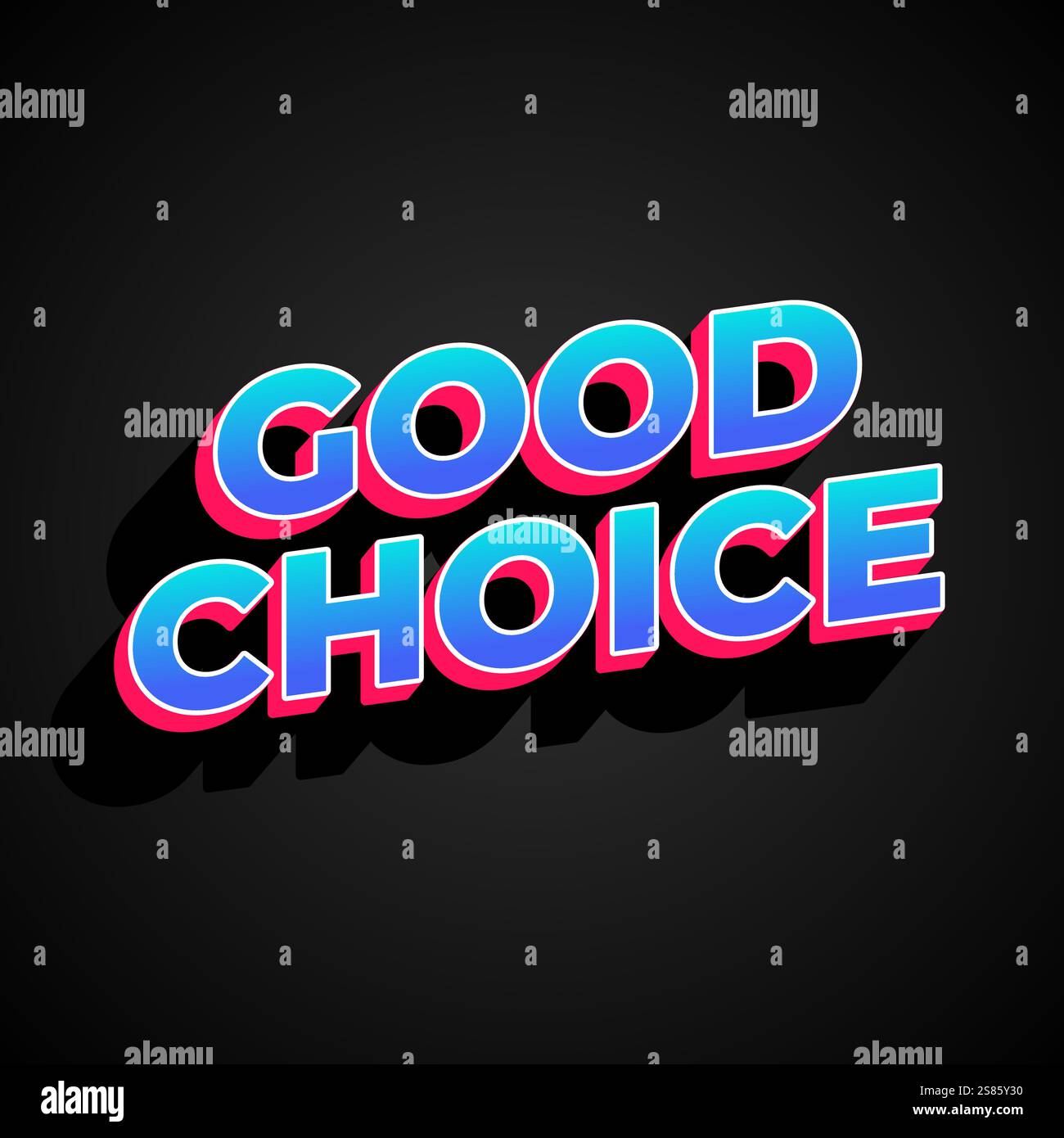 Good choice. text effect design for social media ads purpose Stock ...
