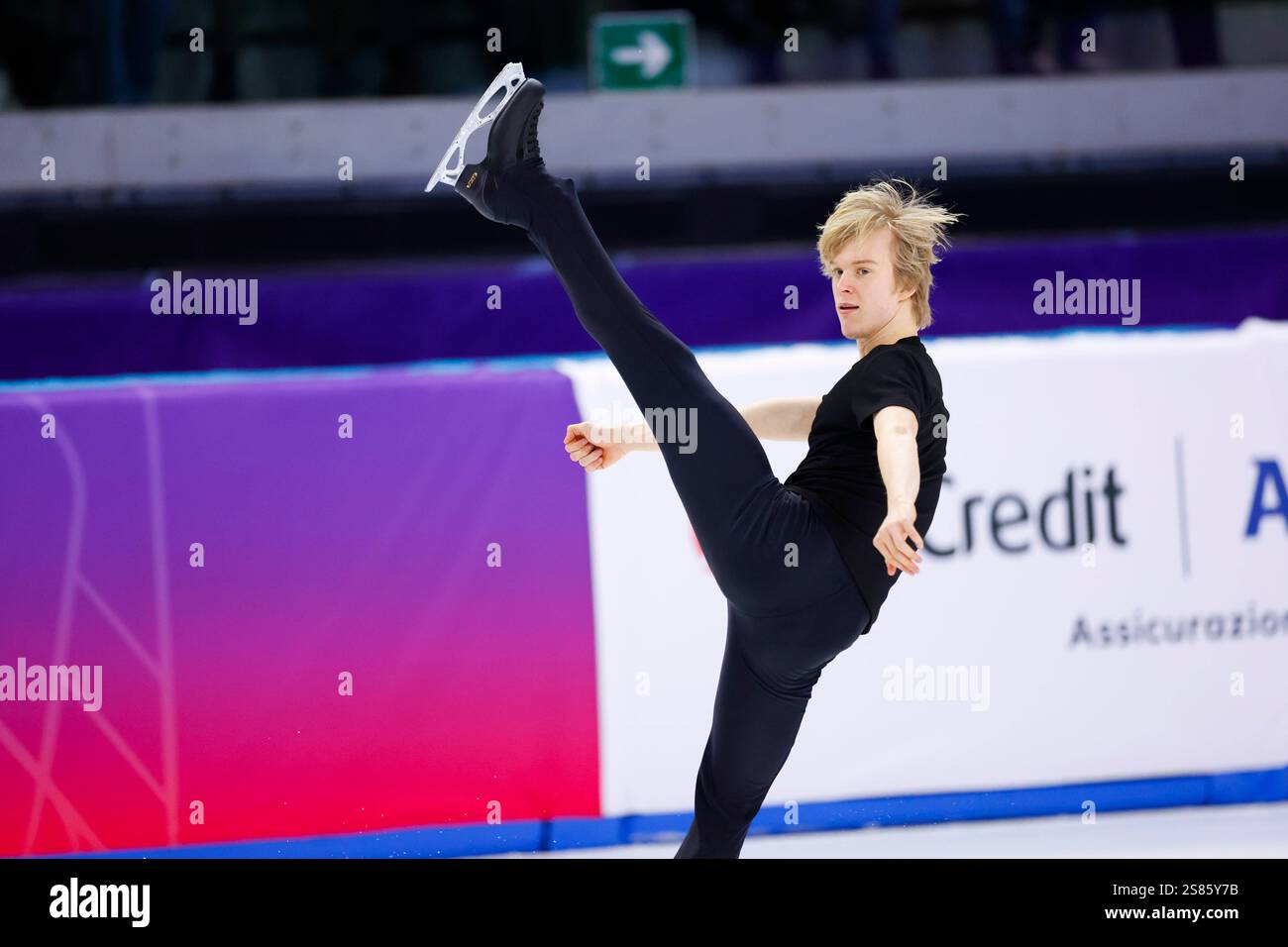 Turin, Italy. 19th Jan, 2025. Daniel Grass (ITA) Figure Skating : Torino 2025 FISU World ...