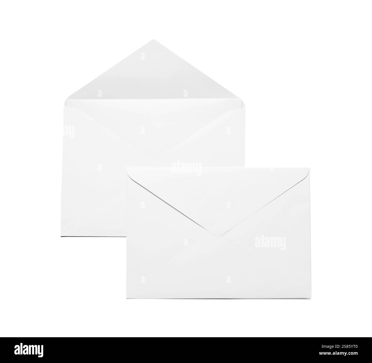 Envelopes isolated on white, top view. Mockup for design Stock Photo ...