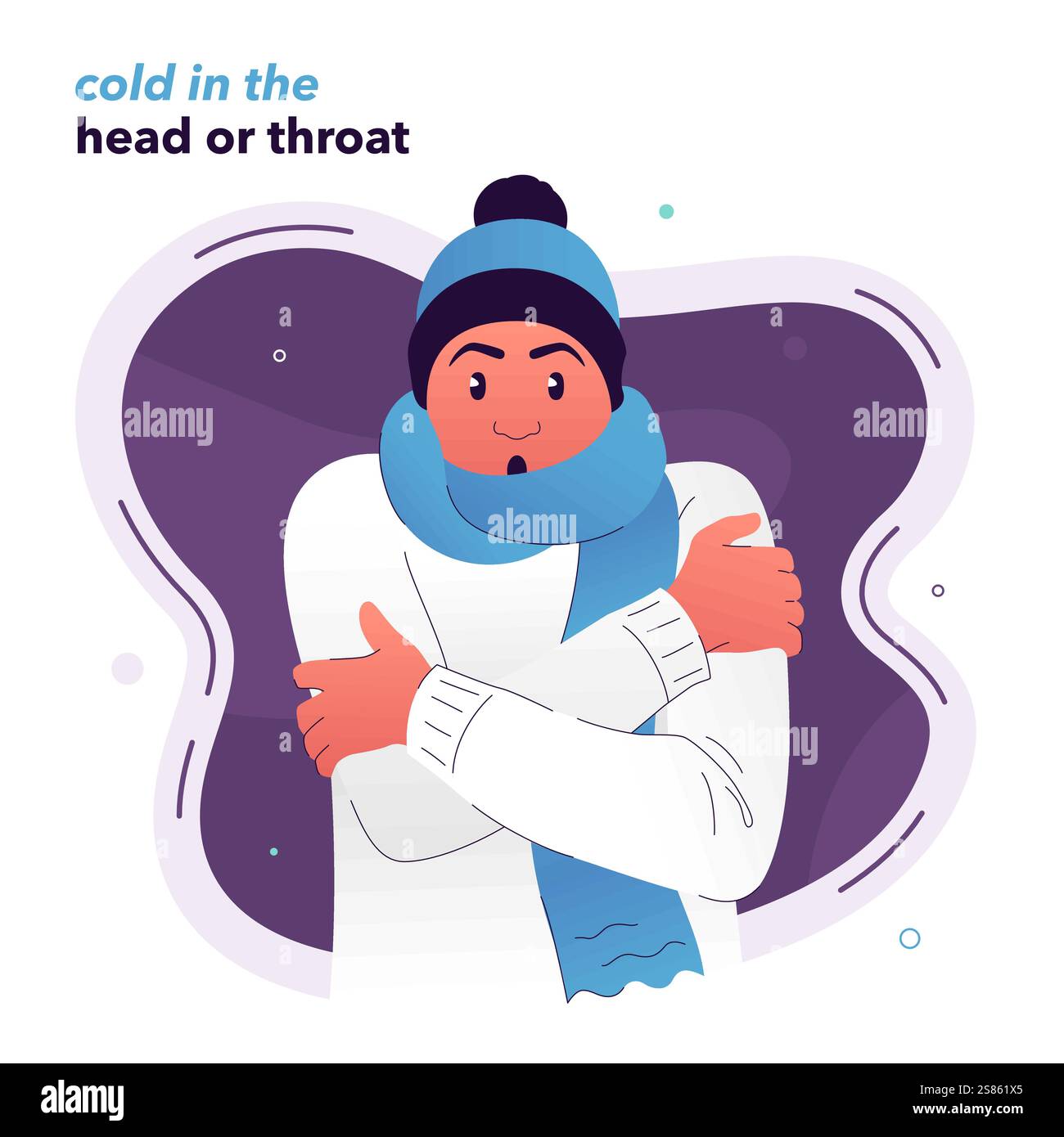 Cold shivering person Stock Vector Images - Alamy