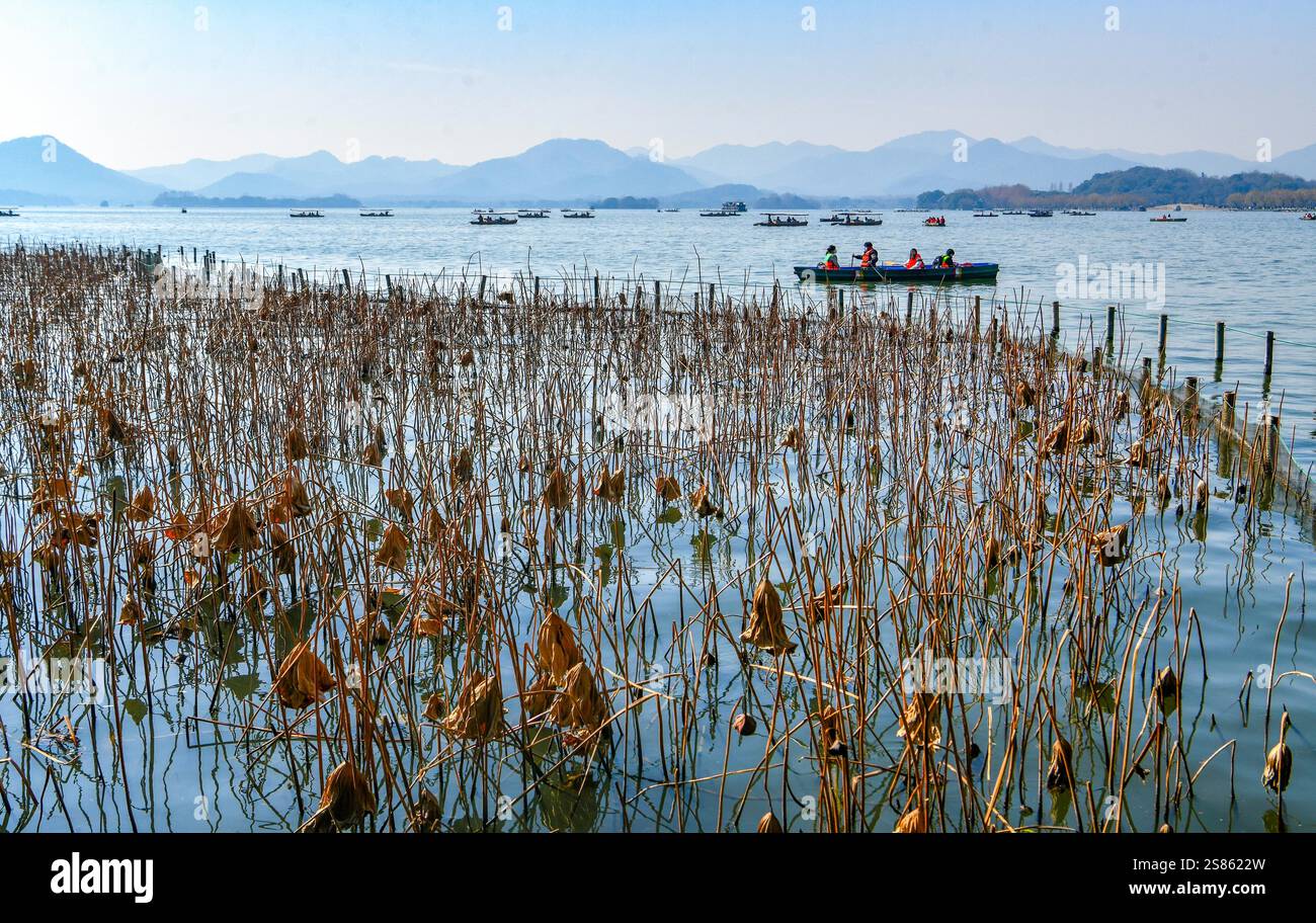 Winter scenery around the West Lake in Hangzhou City, east China's ...