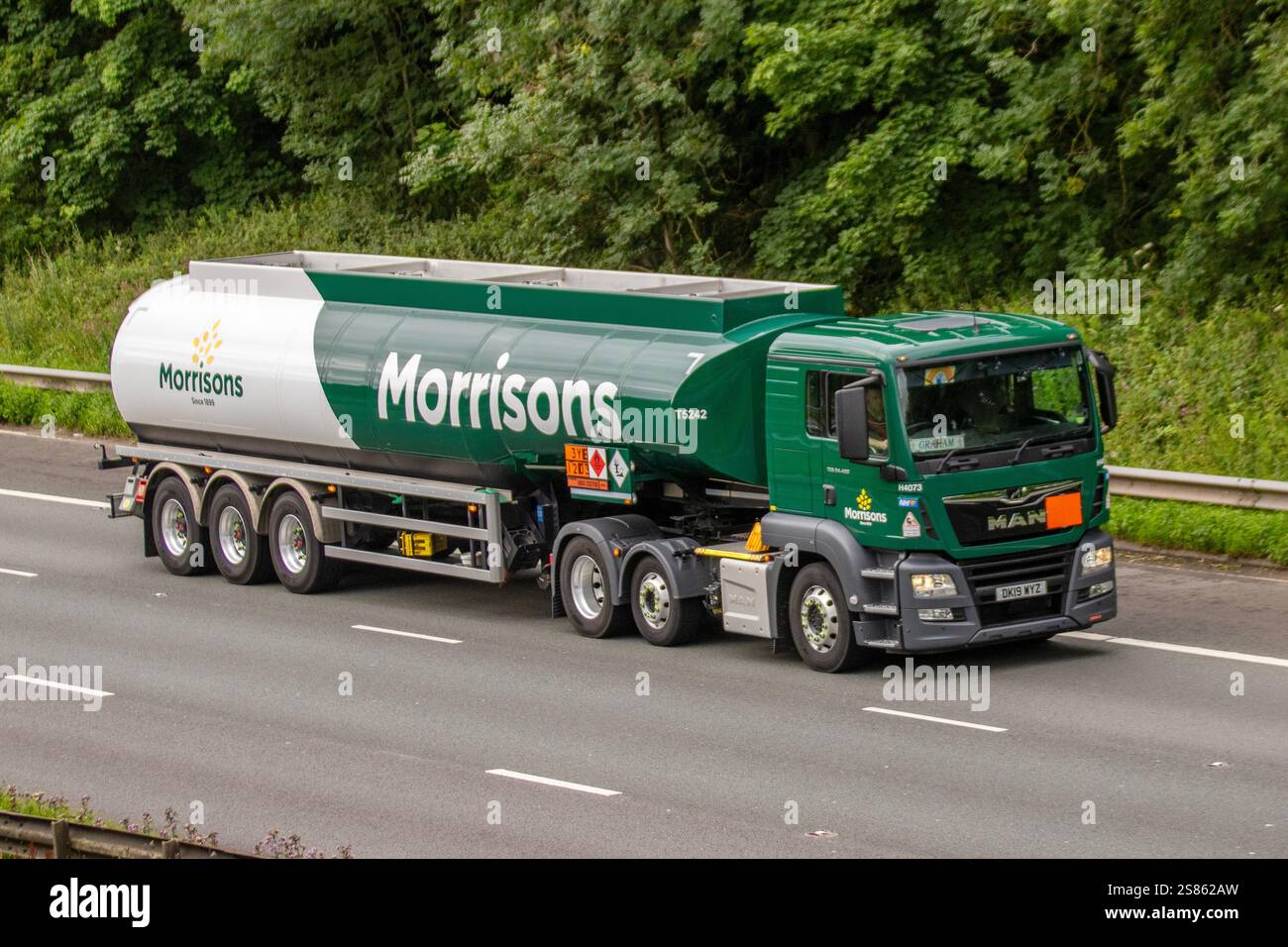 Morrisons Fuel Delivery MAN Tanker; 12419cc Diesel Truck delivering ...