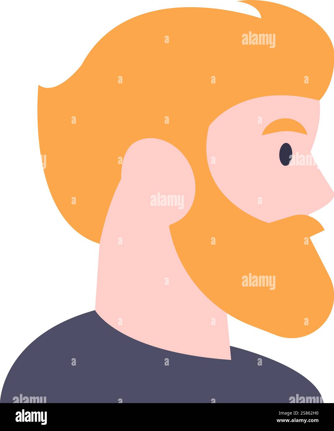 Man beard red shirt Stock Vector Images - Alamy