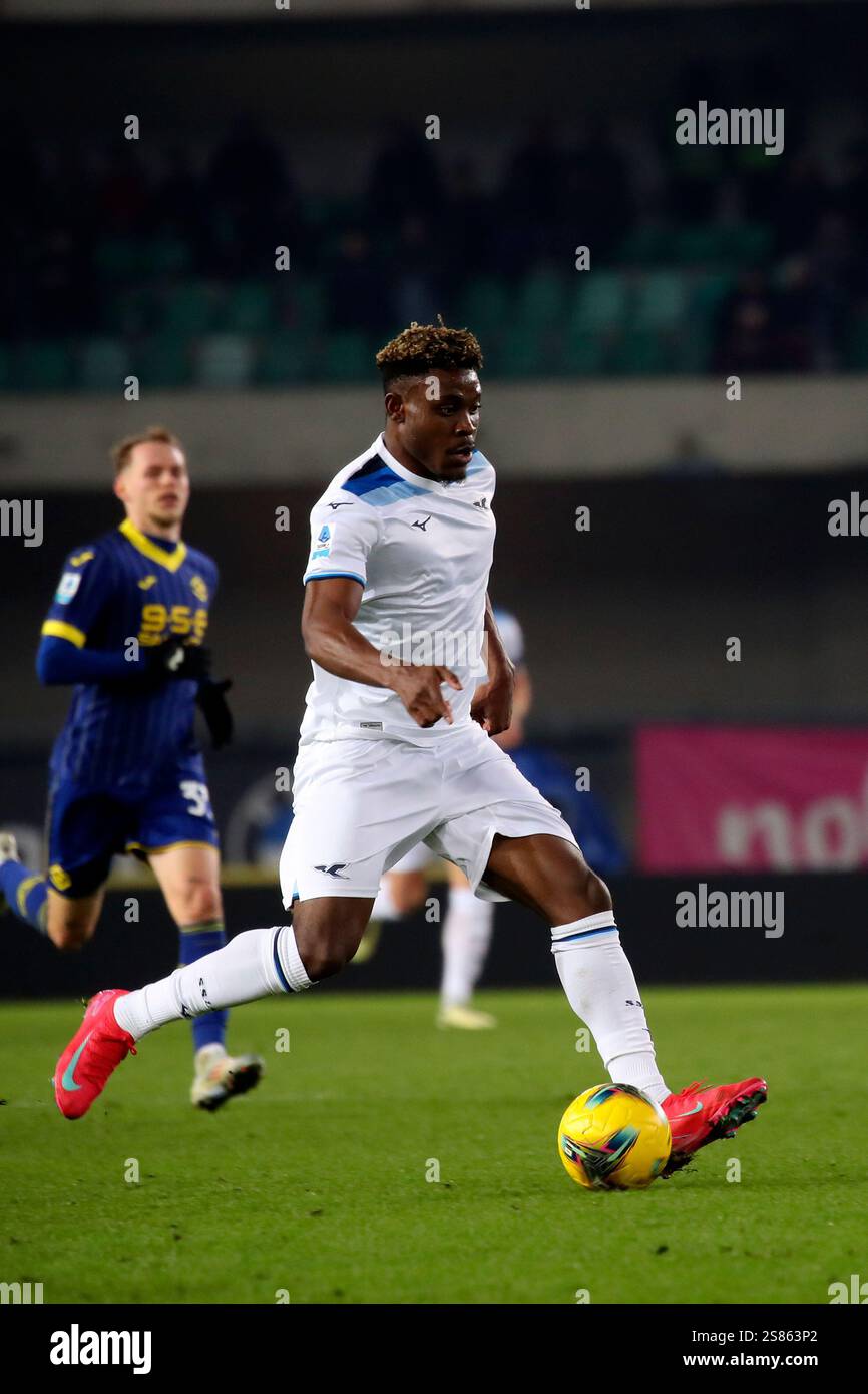 Verona, Italia. 19th Jan, 2025. Lazio's Fisayo Dele-Bashiru In action ...