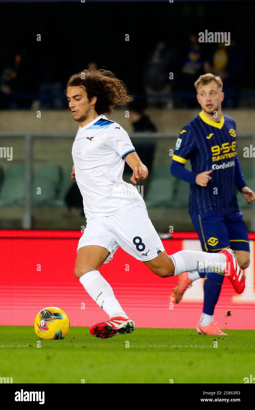 Verona, Italia. 19th Jan, 2025. Lazio's Matteo Guendouzi In action ...