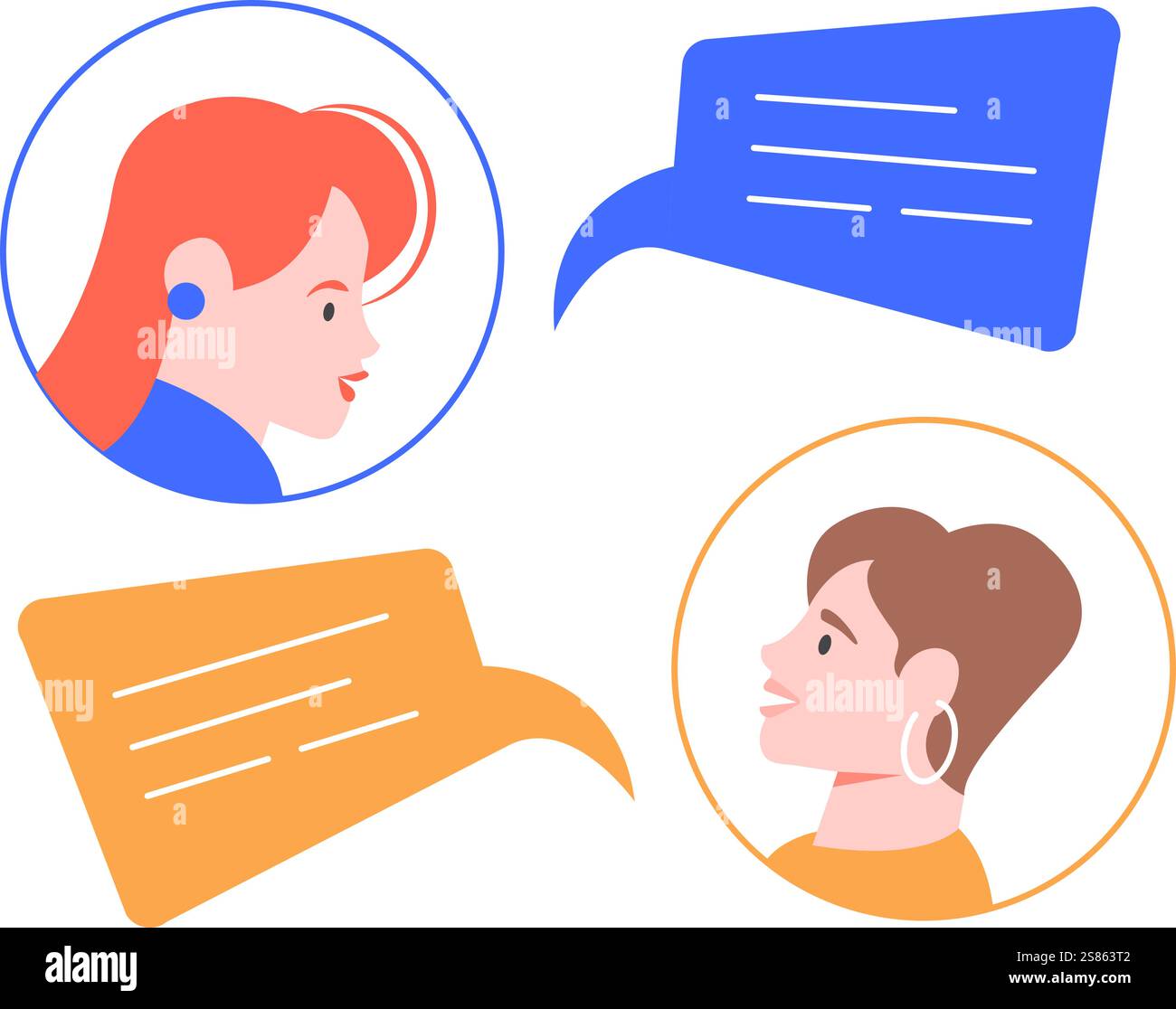 Women using mobile app Stock Vector Images - Alamy