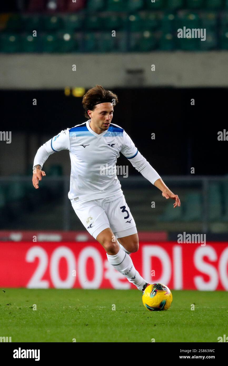 Verona, Italia. 19th Jan, 2025. Lazio's Luca Pellegrini In action ...