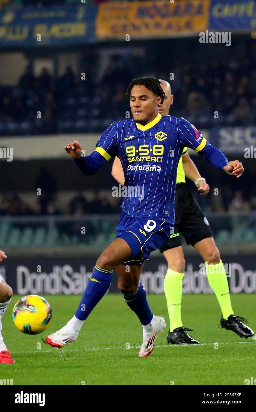 Verona, Italia. 19th Jan, 2025. Verona's Amin Sarr In action during the ...