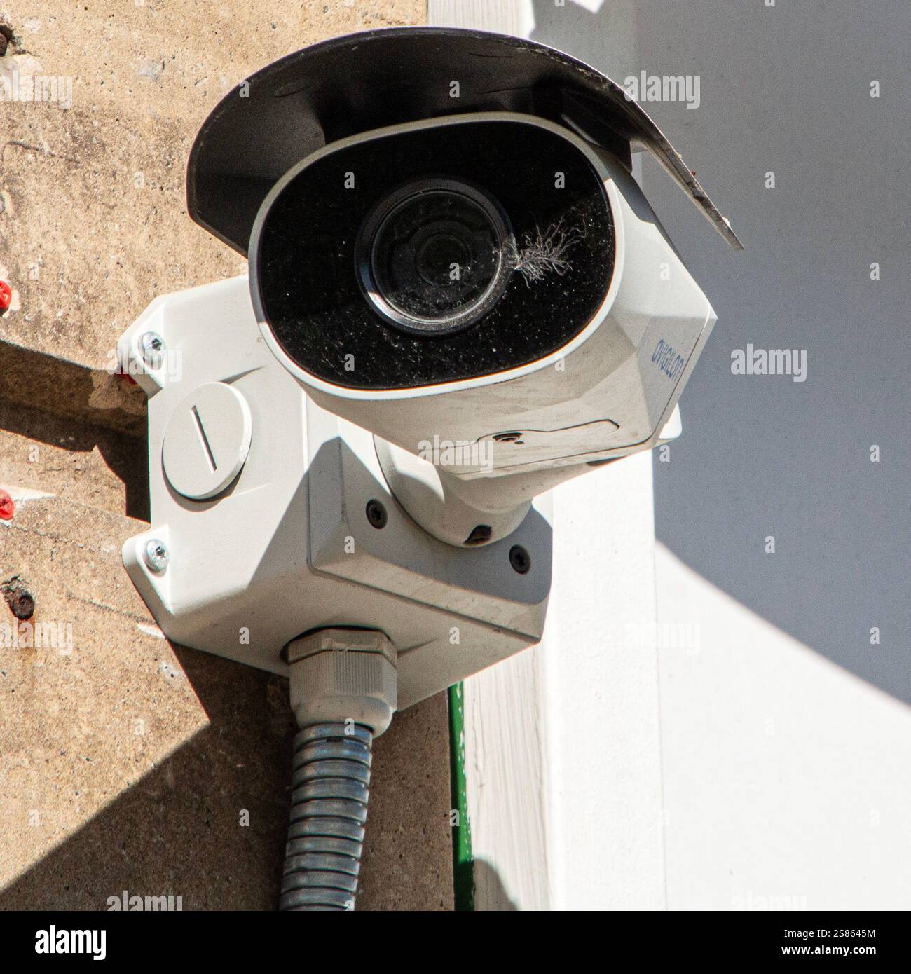 Copenhagen, Denmark. 13th May, 2024. A CCTV camera is seen at Parken ...