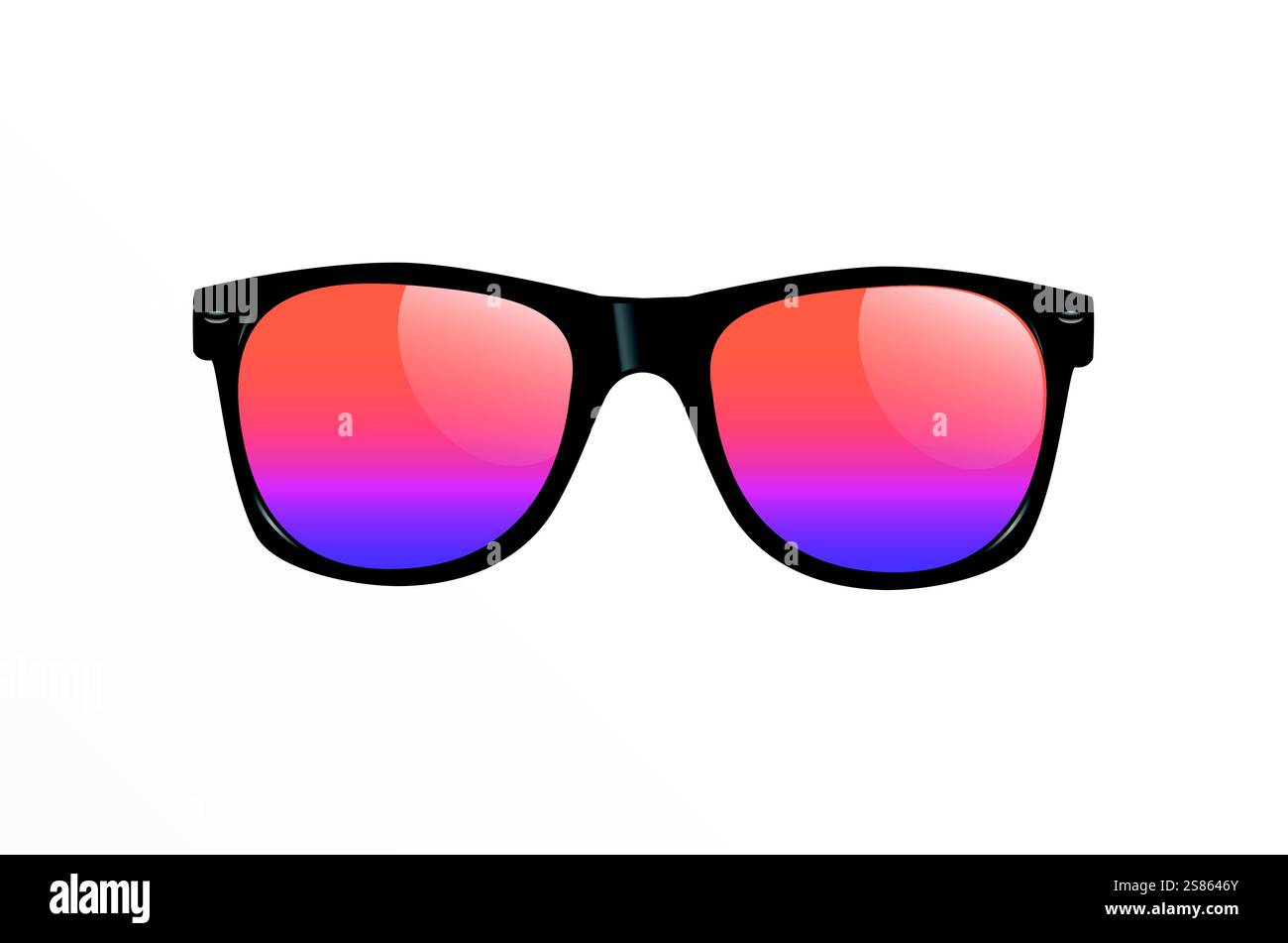 Realistic Vintage Sunglasses Isolated Vector Illustration Stock Vector ...