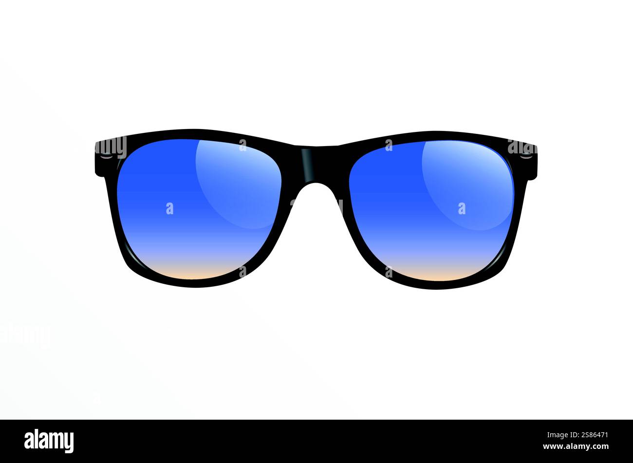Realistic Vintage Sunglasses Isolated Vector Illustration Stock Vector ...