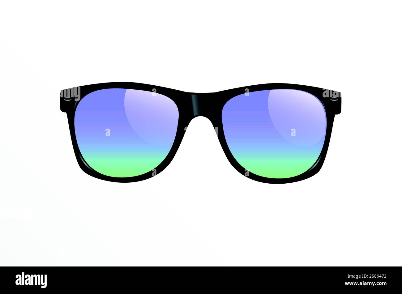 Realistic Vintage Sunglasses Isolated Vector Illustration Stock Vector ...