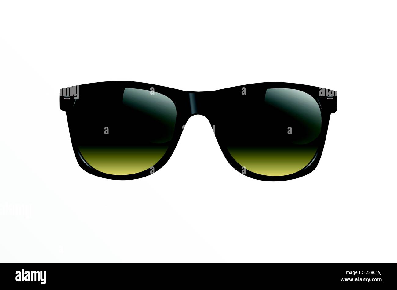 Realistic Vintage Sunglasses Isolated Vector Illustration Stock Vector ...