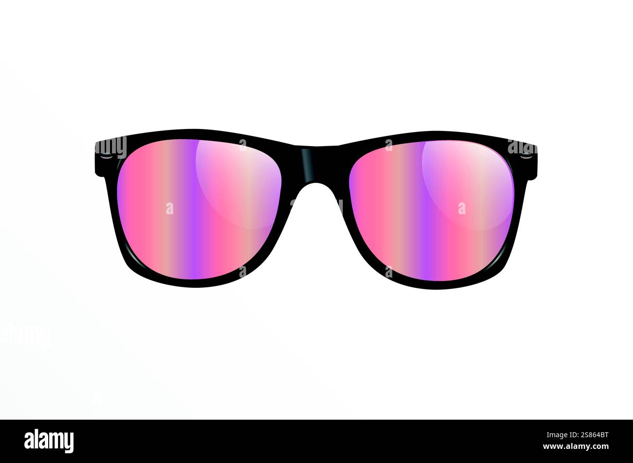 Realistic Vintage Sunglasses Isolated Vector Illustration Stock Vector ...