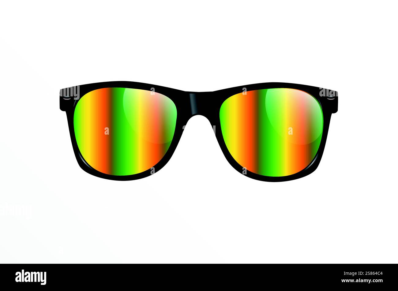 Realistic Vintage Sunglasses Isolated Vector Illustration Stock Vector ...