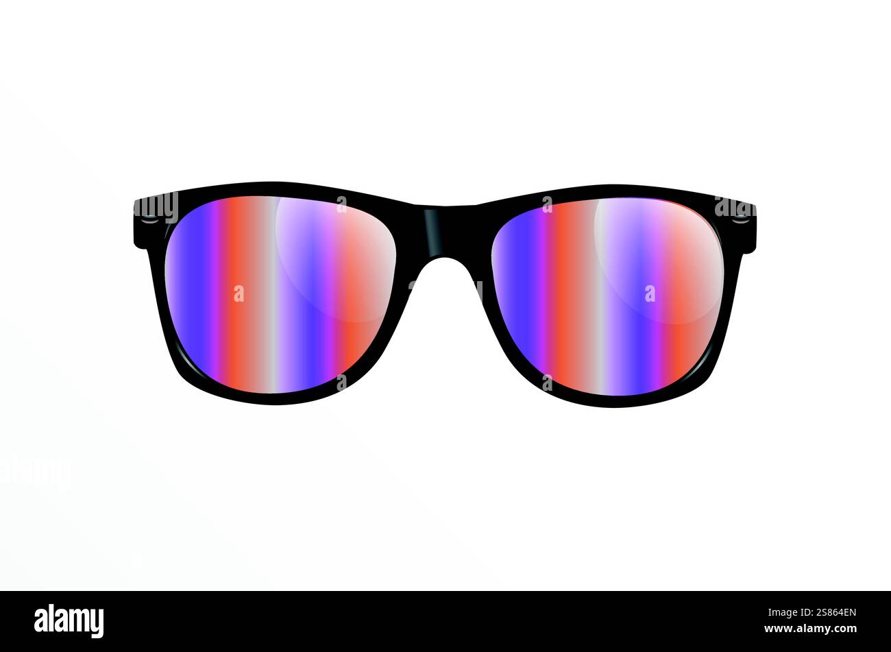 Realistic Vintage Sunglasses Isolated Vector Illustration Stock Vector ...