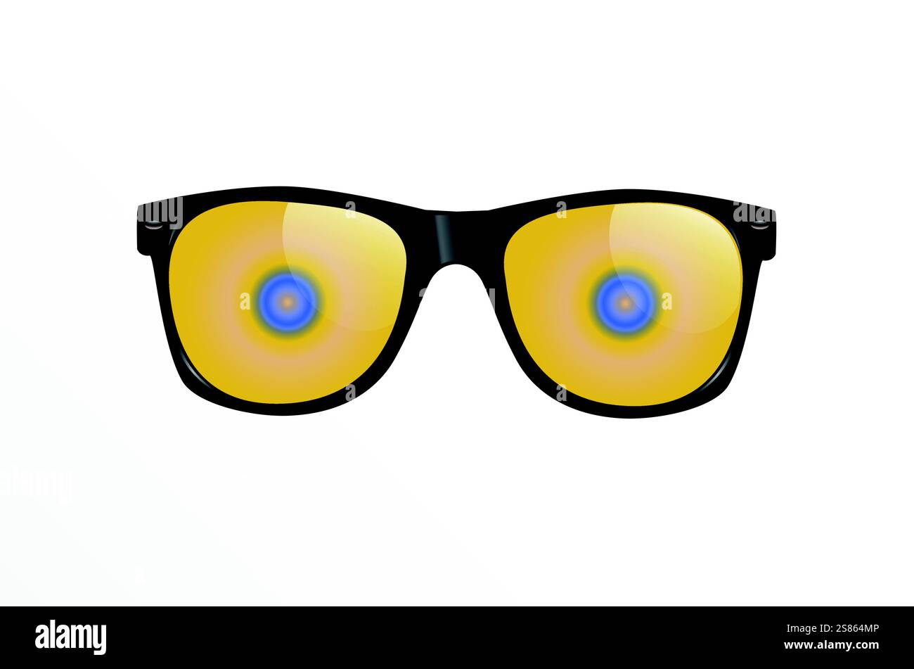 Realistic Vintage Sunglasses Isolated Vector Illustration Stock Vector ...
