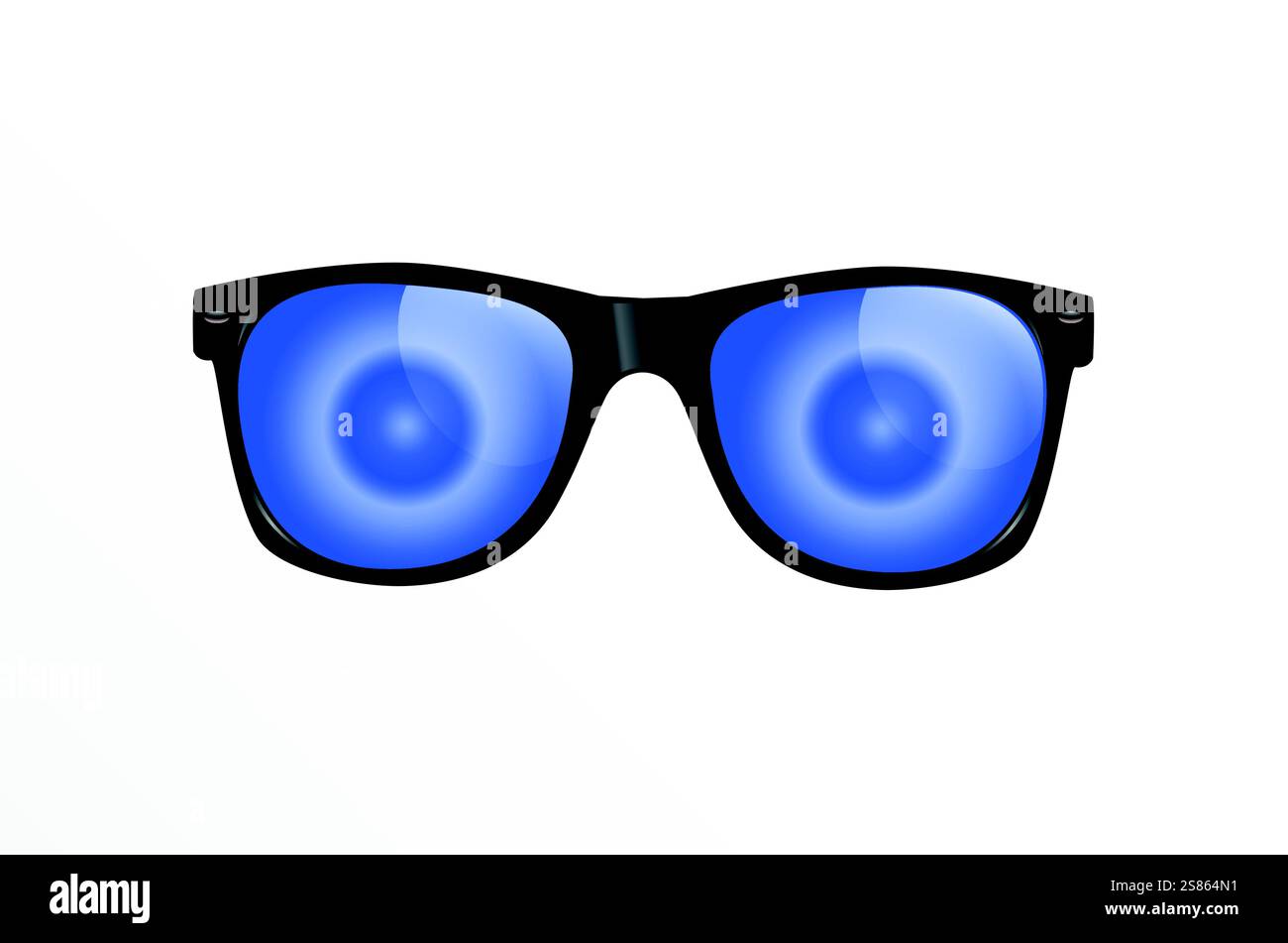 Realistic Vintage Sunglasses Isolated Vector Illustration Stock Vector ...