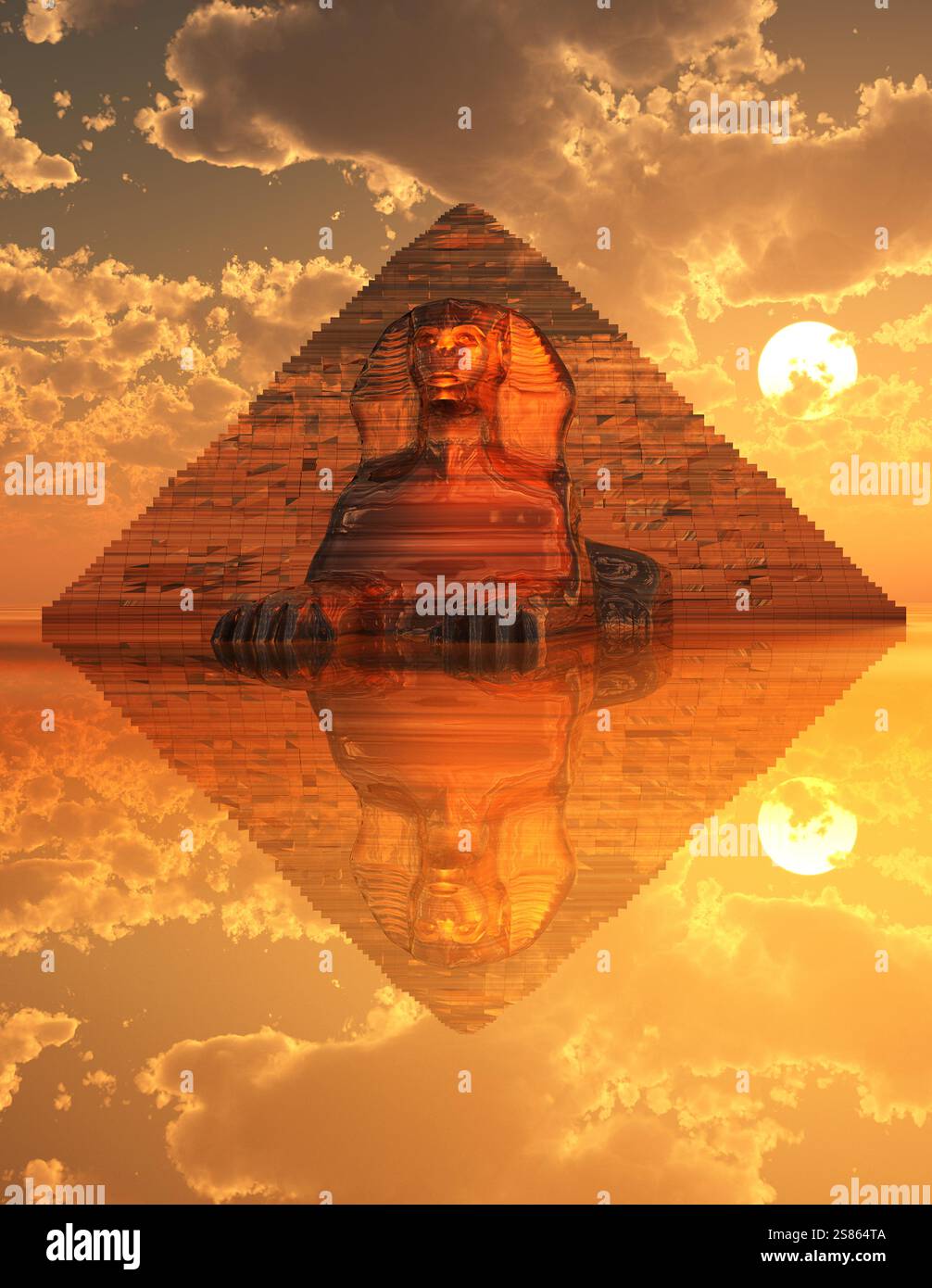 Sphinx & Pyramid Stock Photo - Alamy