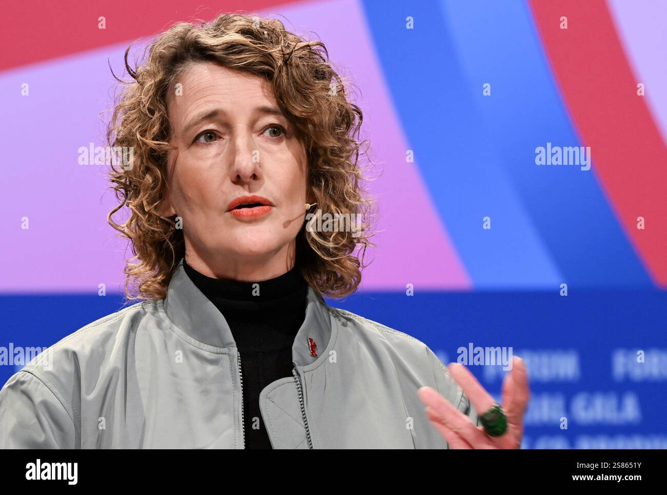 21 January 2025, Berlin: Berlinale director Tricia Tuttle speaks at the ...
