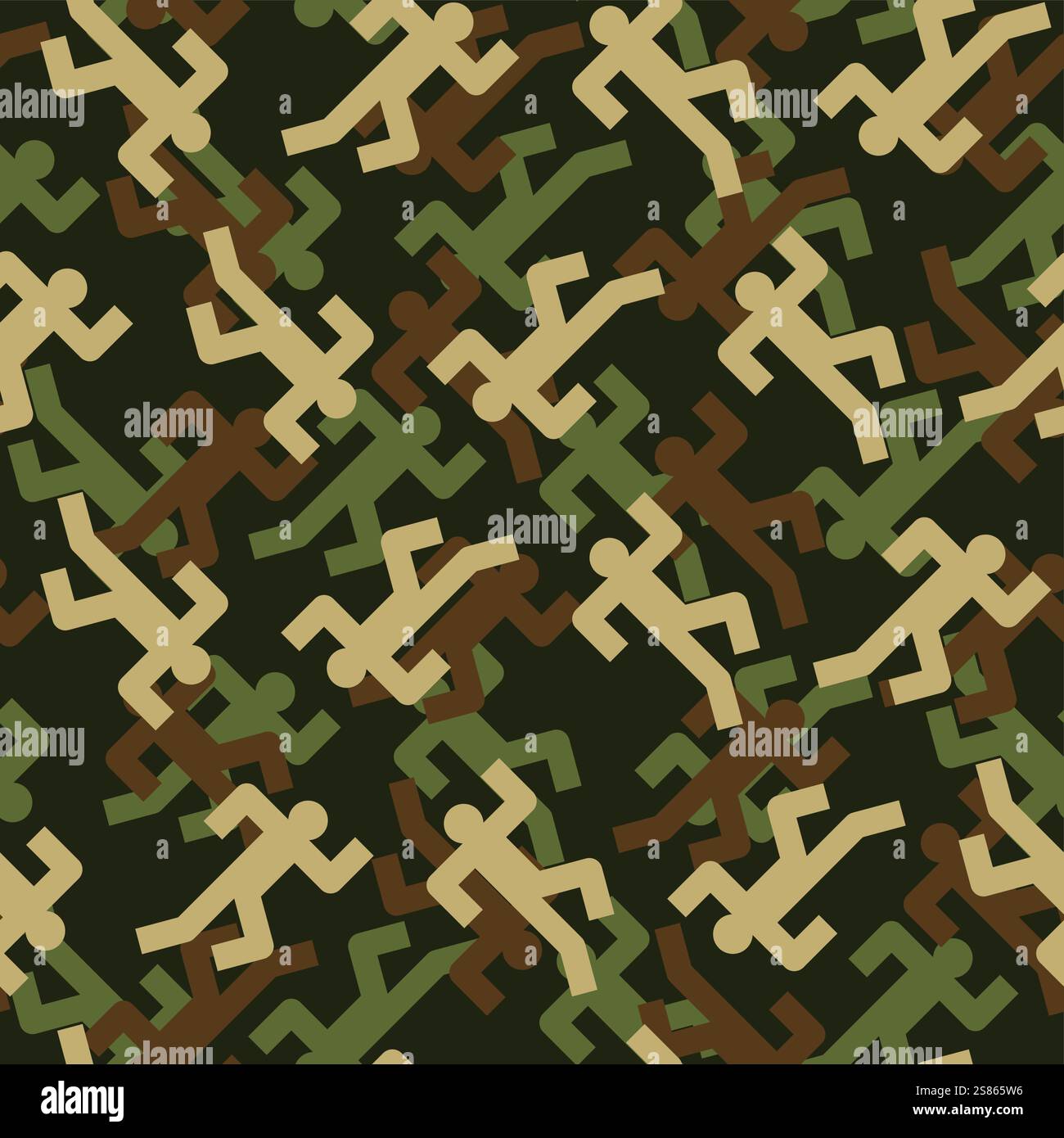 Running man Military pattern seamless. Run Army background. Protective ...