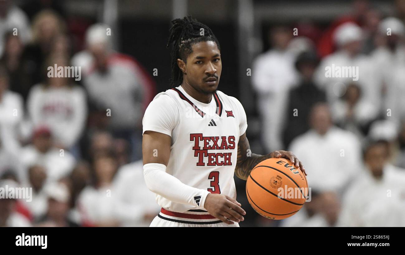 Texas Tech's guard Elijah Hawkins (3) dribbles the ball during the ...