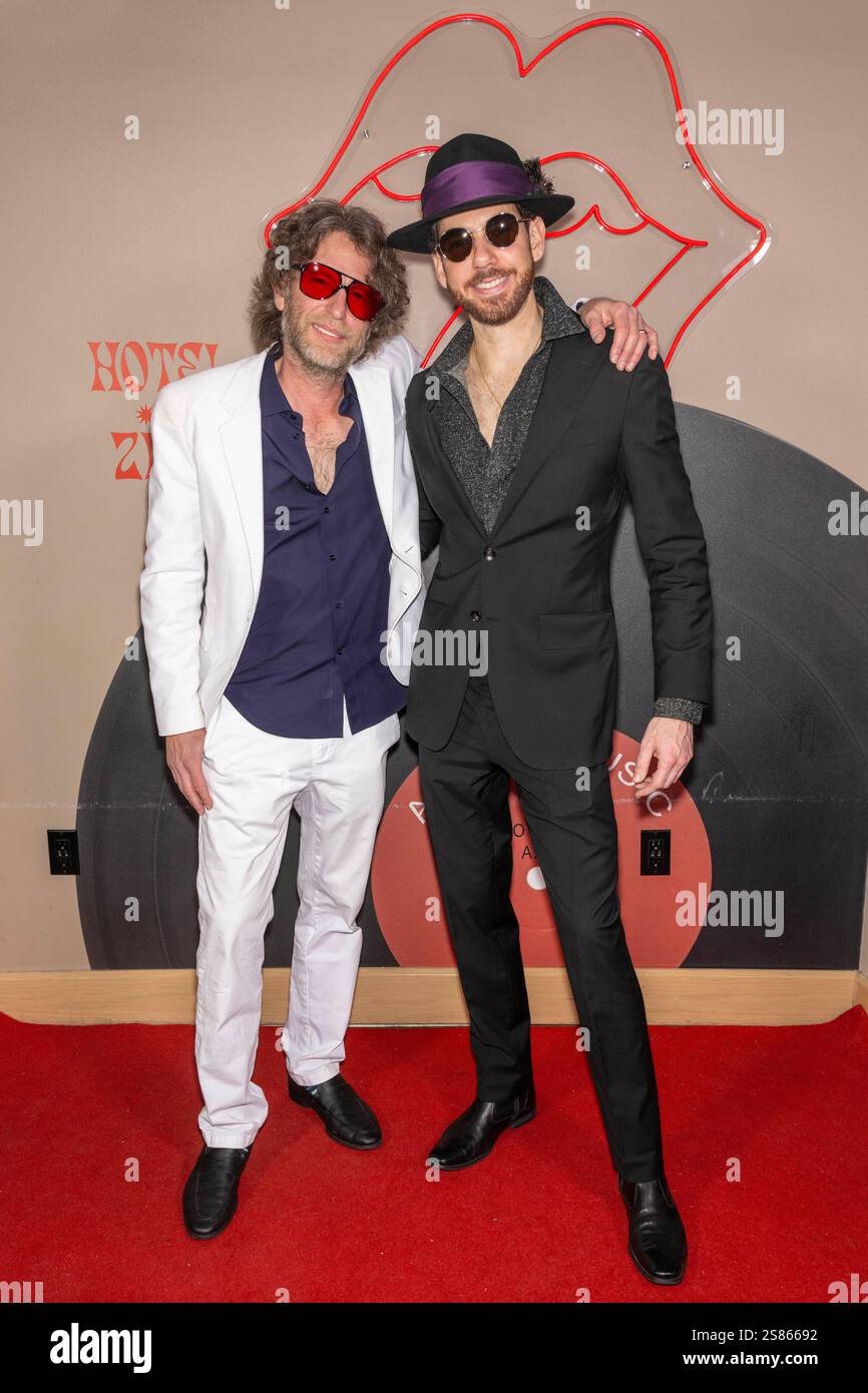 Musician Nathan Cowles and Musician Morgan Day attend the Hugh Peeple ...