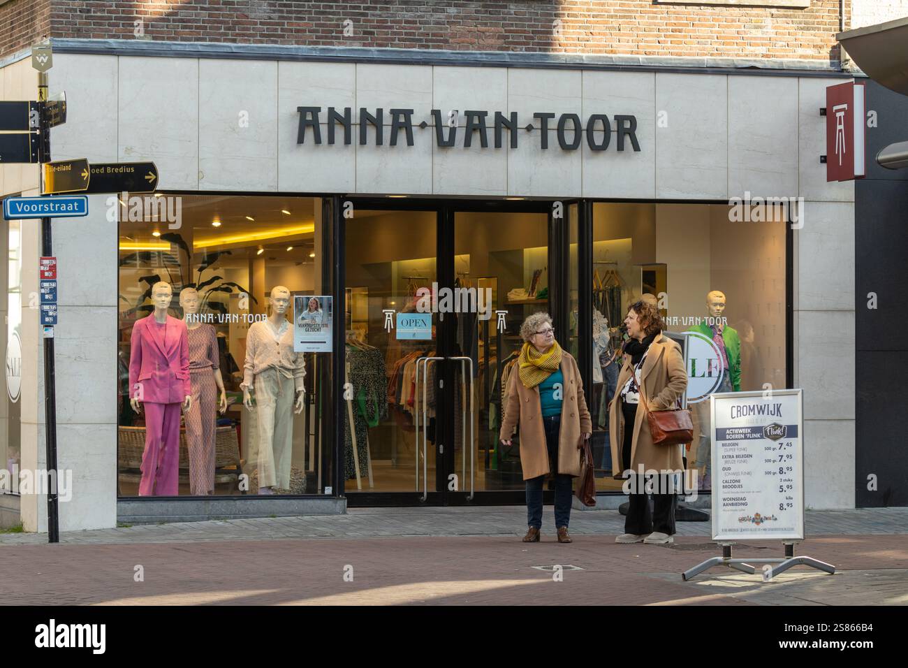 Anna van Toor shop logo’s is a ladies fashion store Stock Photo - Alamy