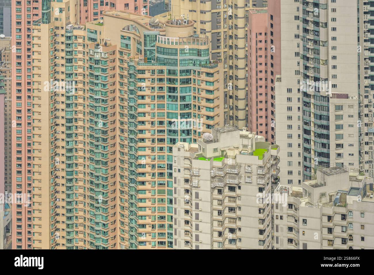 Wohnhäuser, Hochhäuser, Hongkong Island, Hongkong, Volksrepublik China ...
