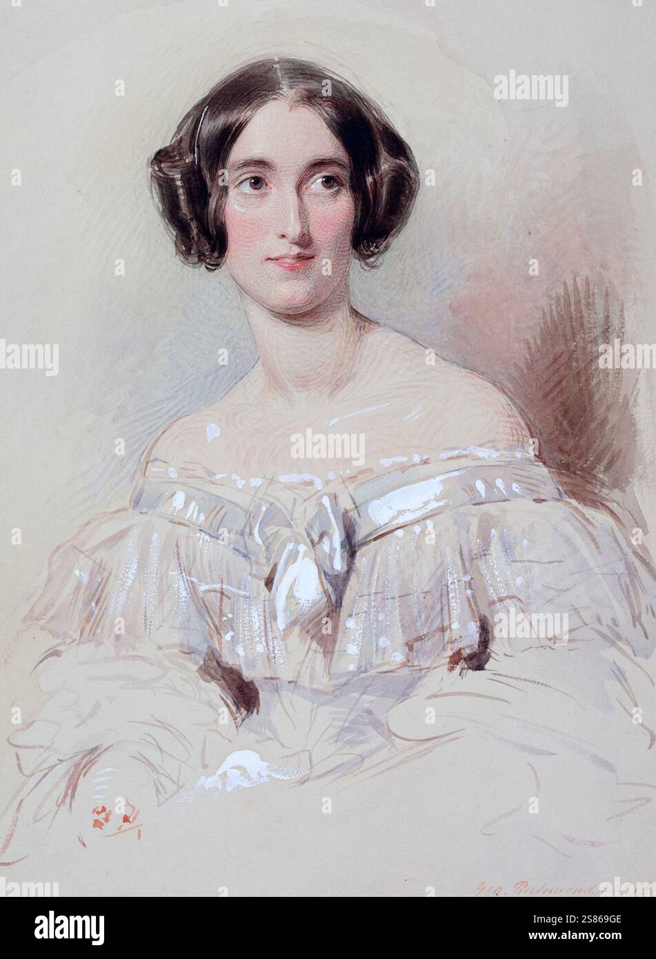 Porträt der Frances Eliza Cartwright (1817 bis 1864), Mrs Matthew Piers ...