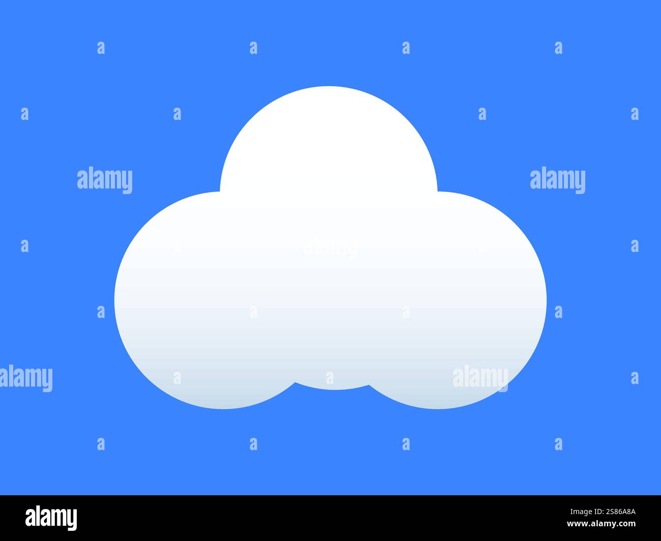 White colour cloud shining in Blue sky background. Cloud icon, cloud ...
