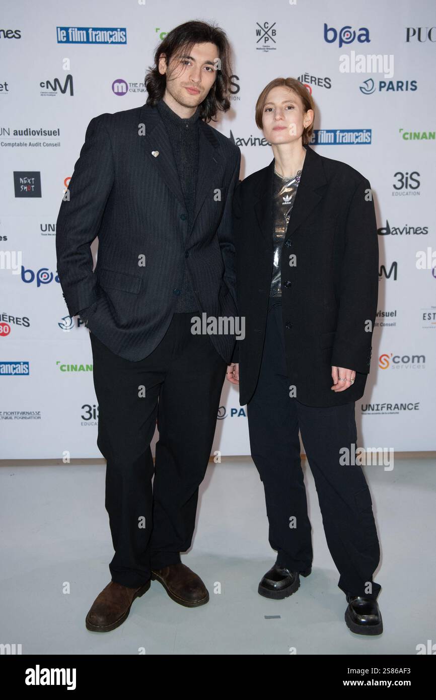 Paris, France. 20th Jan, 2025. Adam Bonitzer and Agathe Bonitzer ...