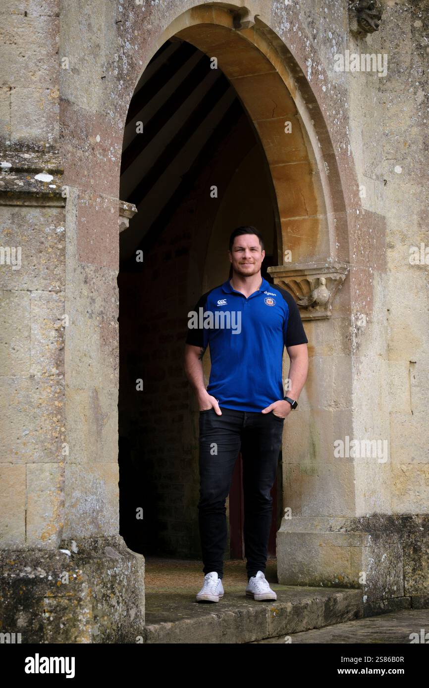 Shot in 2020. Portrait of Bath Rugby club Flanker, Francois Louw at ...