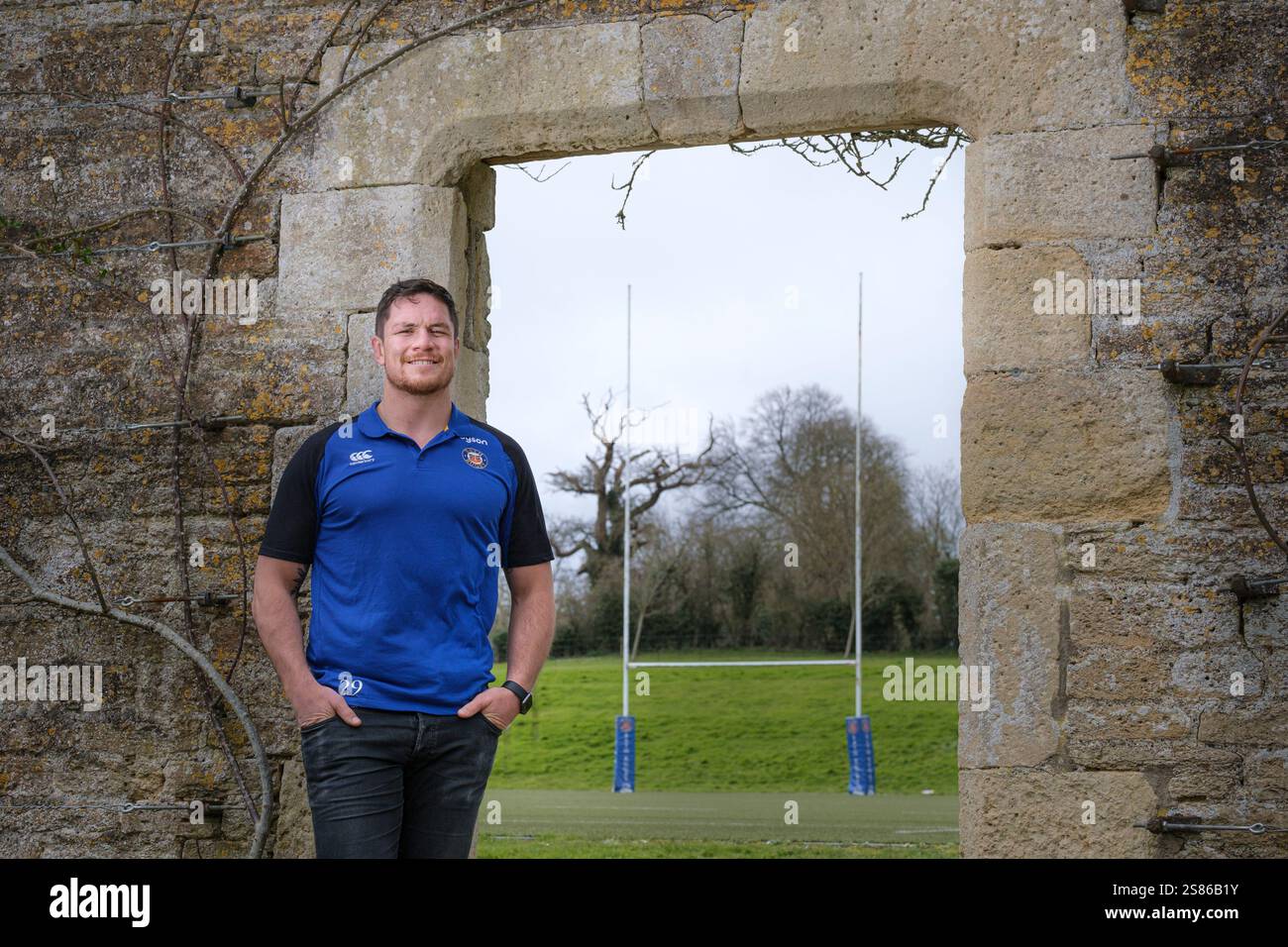 Shot in 2020. Portrait of Bath Rugby club Flanker, Francois Louw at ...