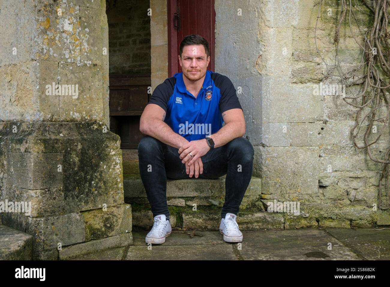 Shot in 2020. Portrait of Bath Rugby club Flanker, Francois Louw at ...