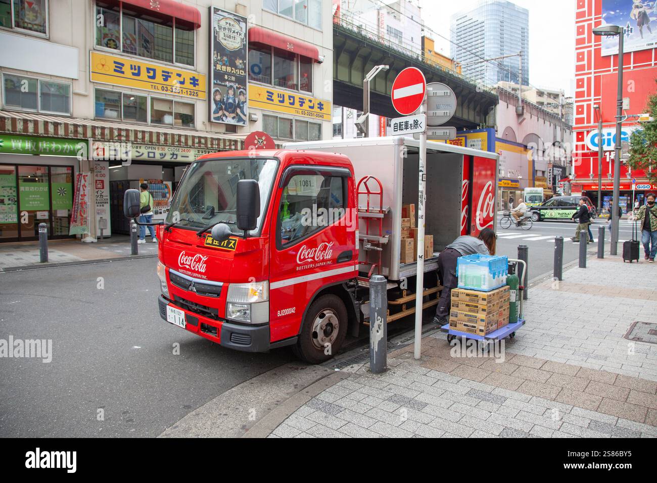 A Coca-Cola delivery truck in Akihabara district in Tokyo, Japan famous ...
