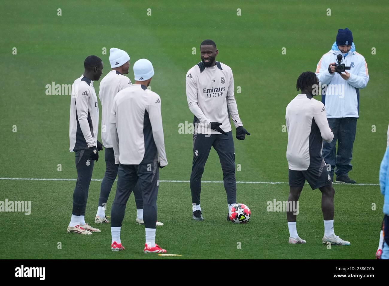 Ferland Mendy during the training day of Real Madrid ahead the UEFA ...
