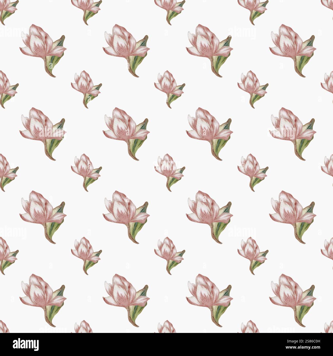 Beautiful seamless magnolia floral pattern in soft colors ideal for ...