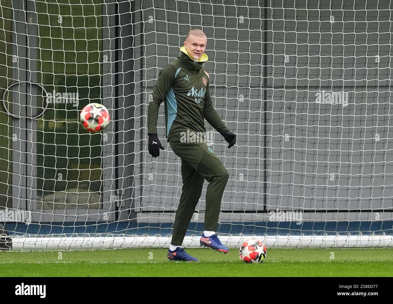 Manchester City's Erling Haaland during a training session at the City ...