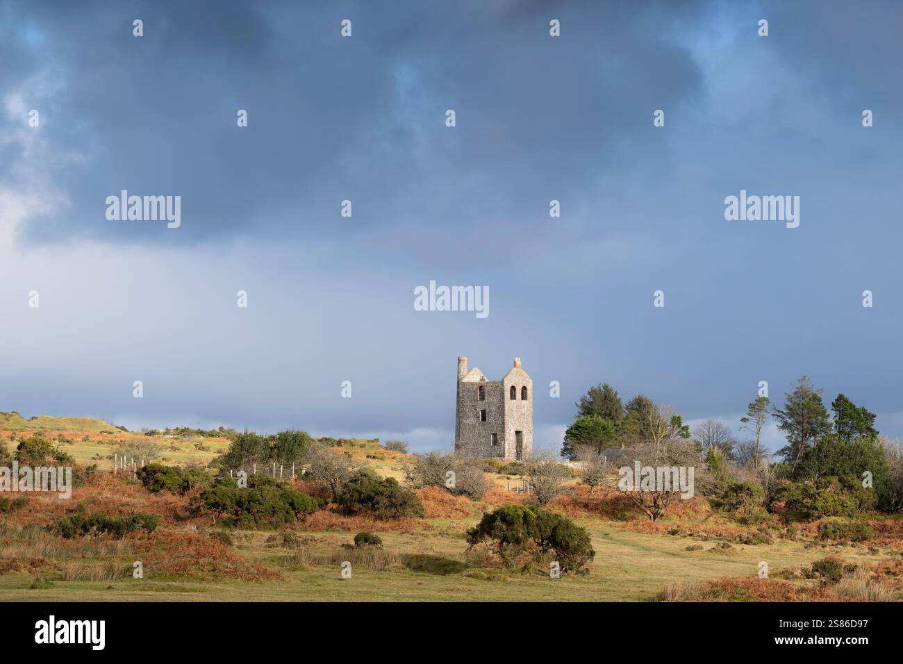 The remains of the Houseman's Engine House of the South Phoenix mine on ...