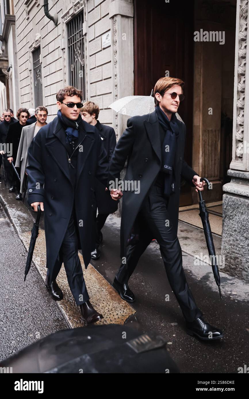 Milan, Italy. 20th Jan, 2025. Men's Fashion, Fall/Winter 2025 - Giorgio ...