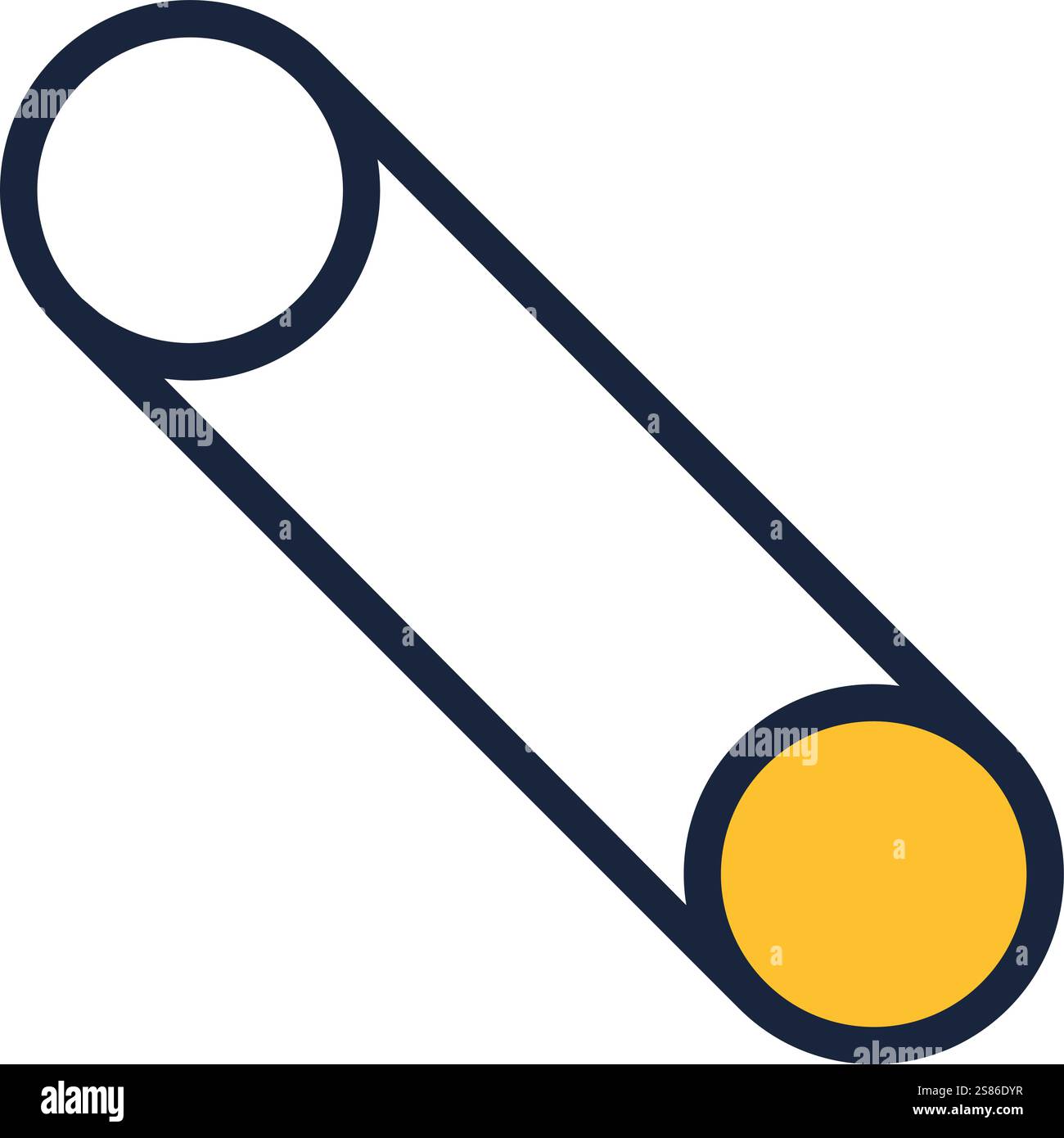 Simple vector illustration of a safety pin, a versatile tool used for ...