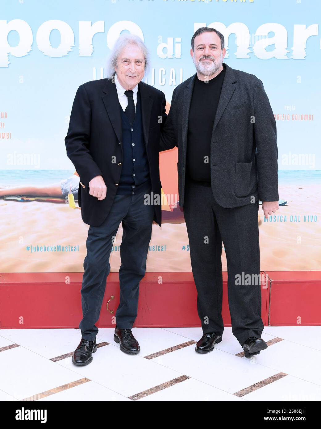 Milan, Italy. 21st Jan, 2025. Milan, photocall show "Sapore di mare - the musical" at the ...