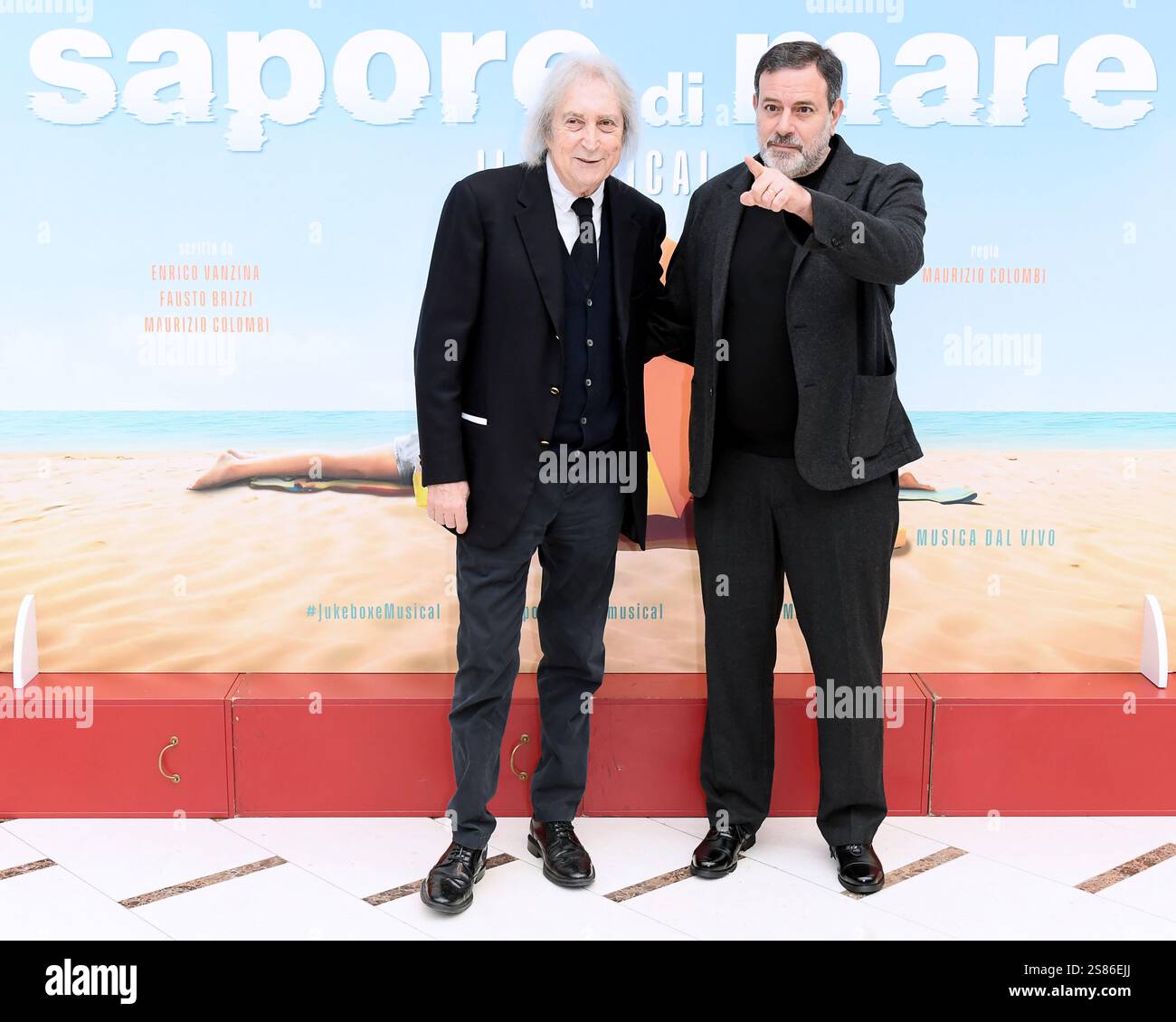 Milan, Italy. 21st Jan, 2025. Milan, photocall show "Sapore di mare - the musical" at the ...