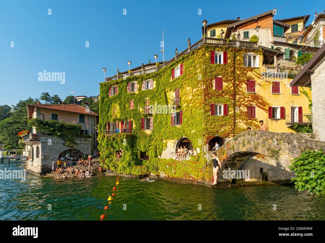 Ponte della Civera bridge, Borgo di Nesso, Lake Como, Lago di Como ...