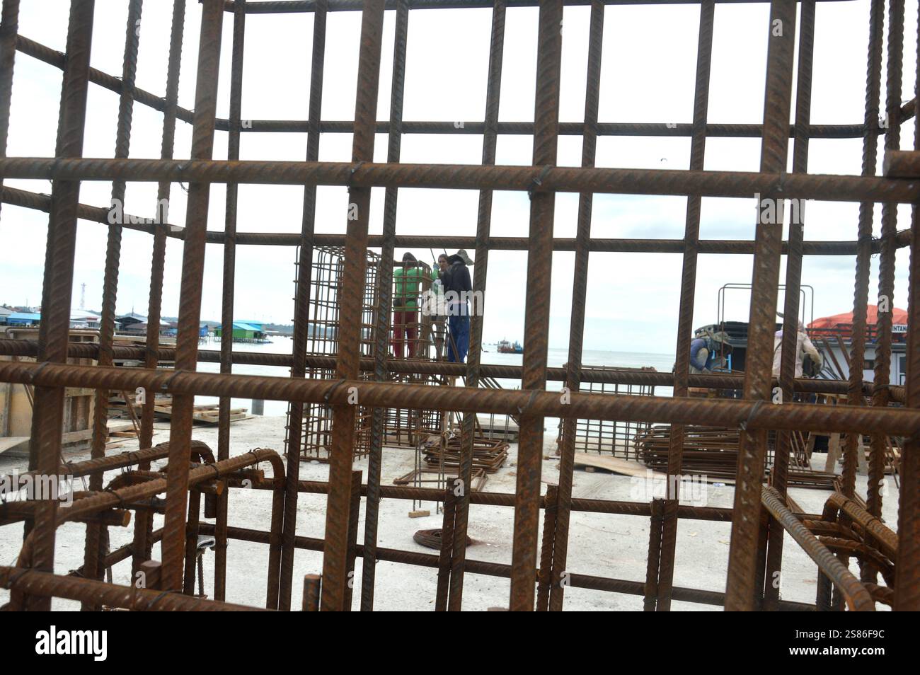 TARAKAN - INDONESIA 8 February 2019 : construction process for the ...