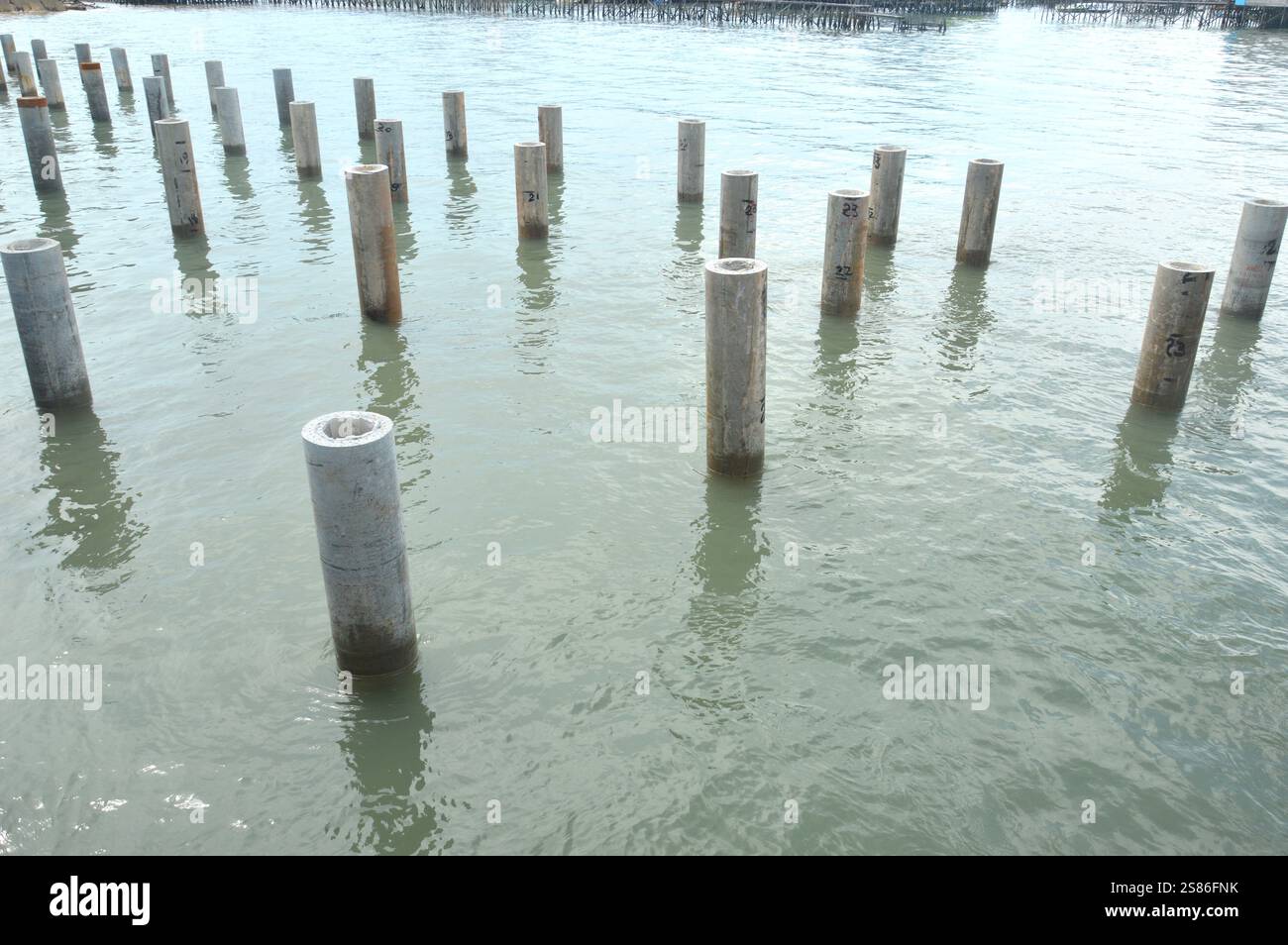 TARAKAN - INDONESIA 29 July 2018 : construction process for the ...