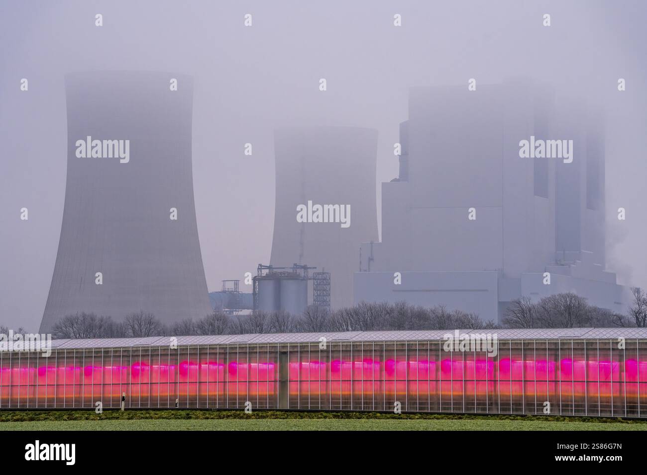 Neurath lignite-fired power plant, operated by RWE in the Rhenish ...