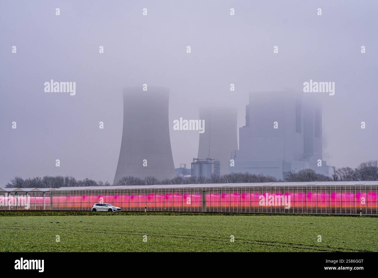 Neurath lignite-fired power plant, operated by RWE in the Rhenish ...