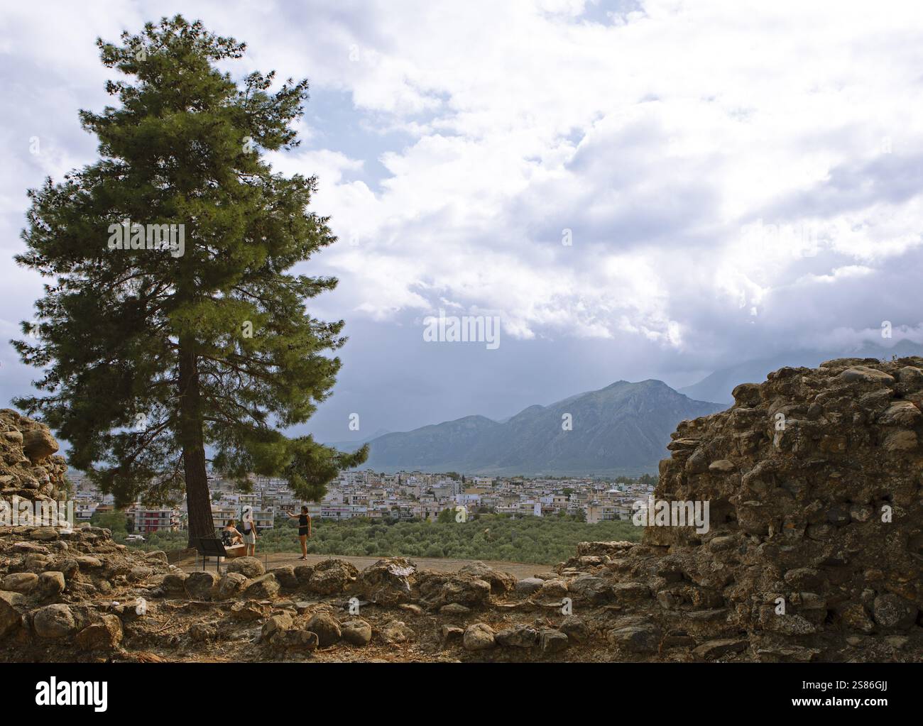 Sparta, ancient ruins, archaeological site, behind the city of Sparta ...